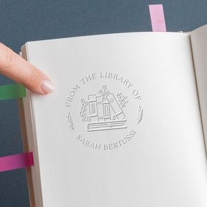 Personalized Book Embosser/from the Library of Book Stamp/library ...