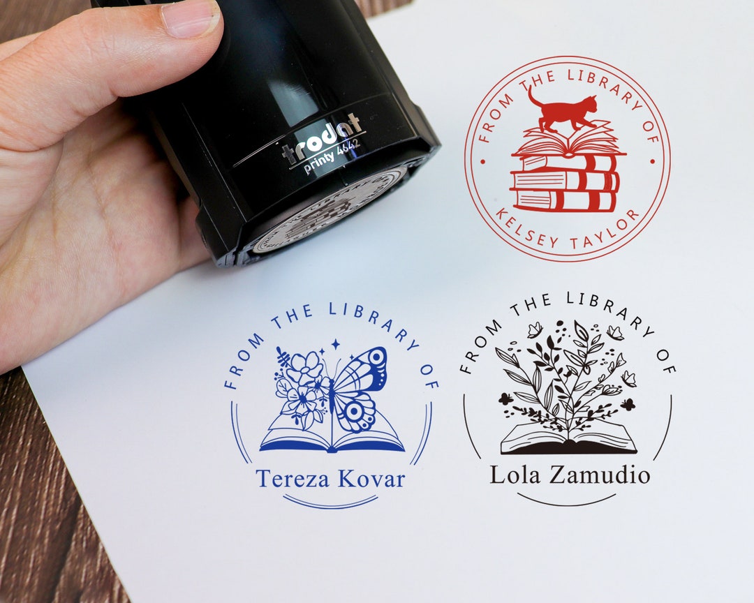 Personalized Book Stamp/from the Library of Stamp/custom Library Book ...