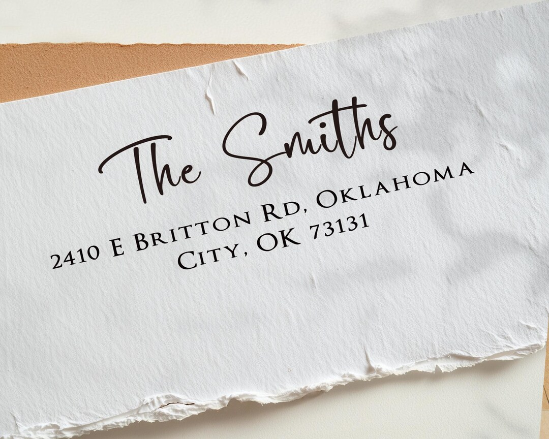 Personalized Self-inking Return Address Stamp - Custom Reusable Rubber ...