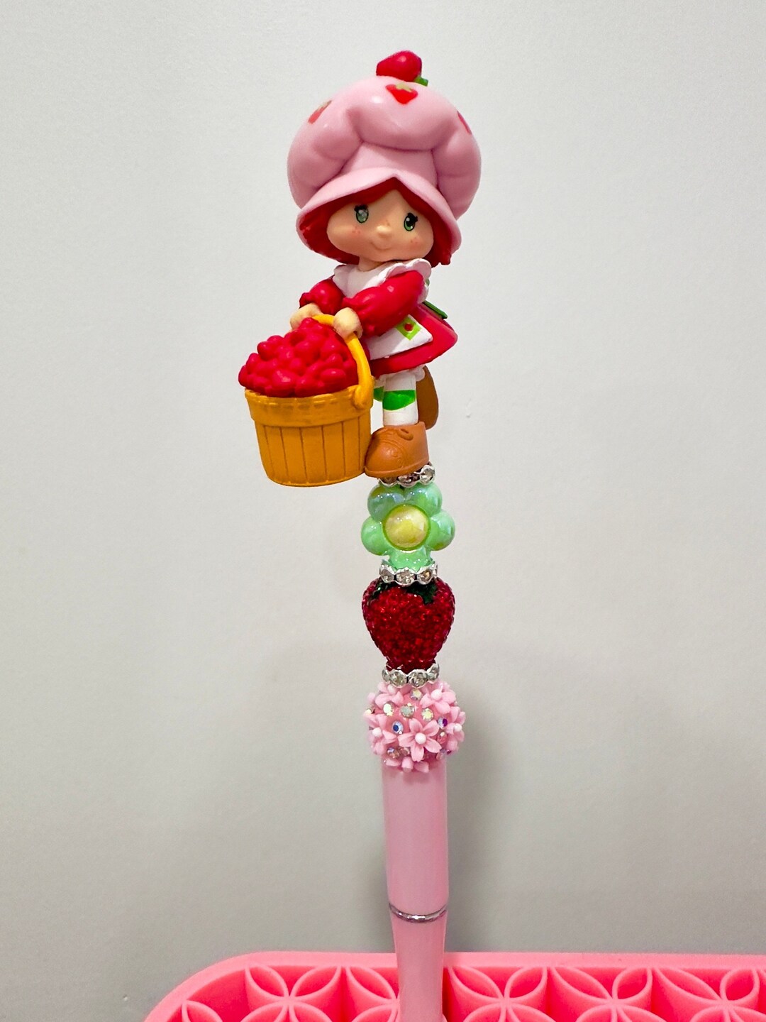Strawberry Shortcake Pen Beaded Pen Custom Pens Cartoon Figure Pen - Etsy