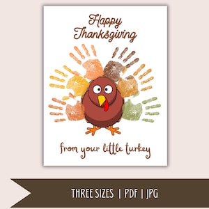 Happy Thanksgiving Handprint Craft, From Your Little Turkey Handprint ...