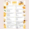 24 Personalized Baby Shower Word Scramble Game Cards - Baby Bee ...