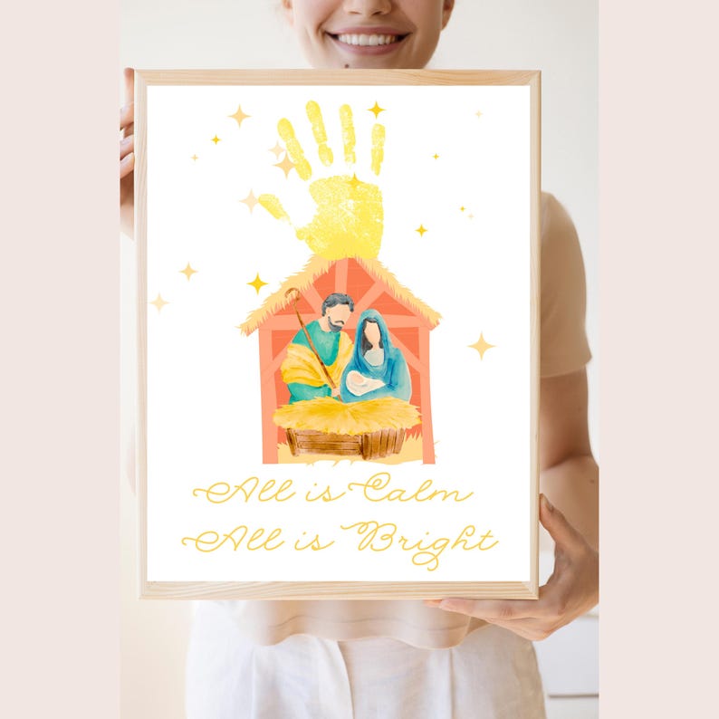 Sunday School Craft Christmas Handprint Art, Preschool Nativity ...