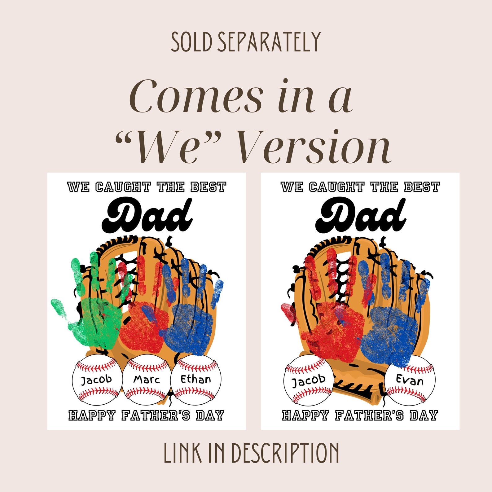 Father's Day Handprint Art, Fathers Day Baseball Handprint Activity ...