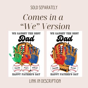 Father's Day Handprint Art, Fathers Day Baseball Handprint Activity ...
