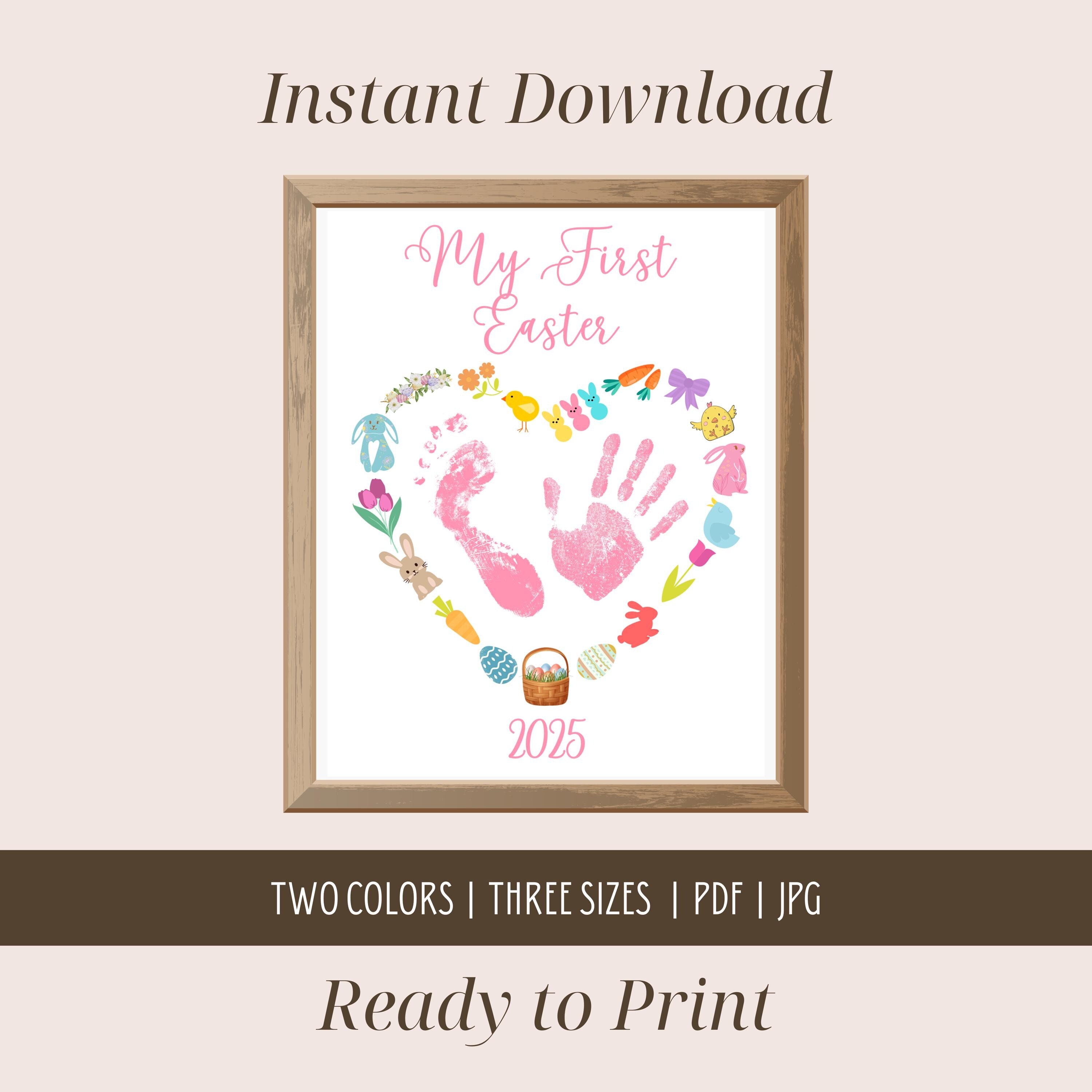 Baby’s First Easter Handprint Craft, Easter 2025 Handprint, Easter ...