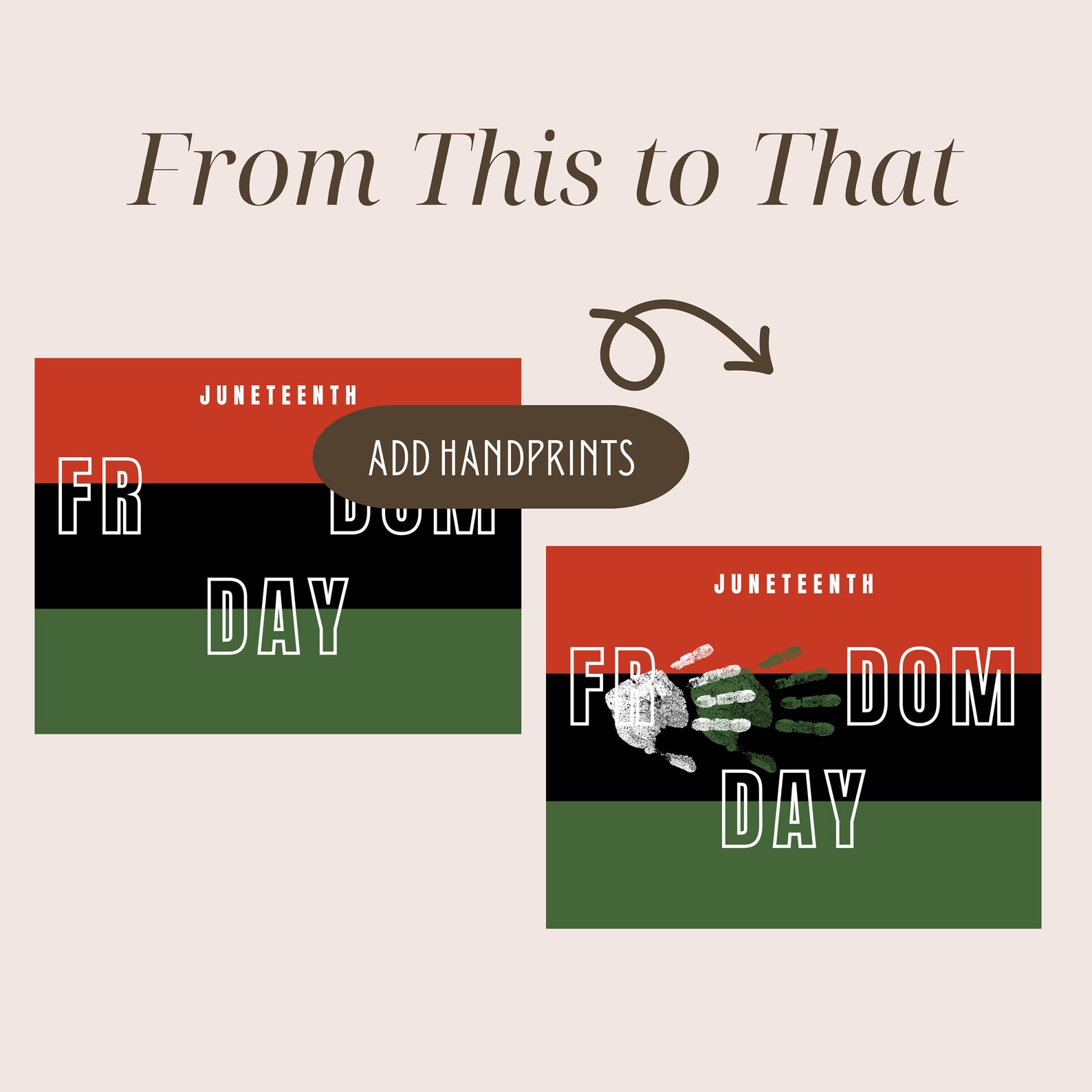 Juneteenth Handprint Art for Juneteenth Day, Juneteenth Activity for ...