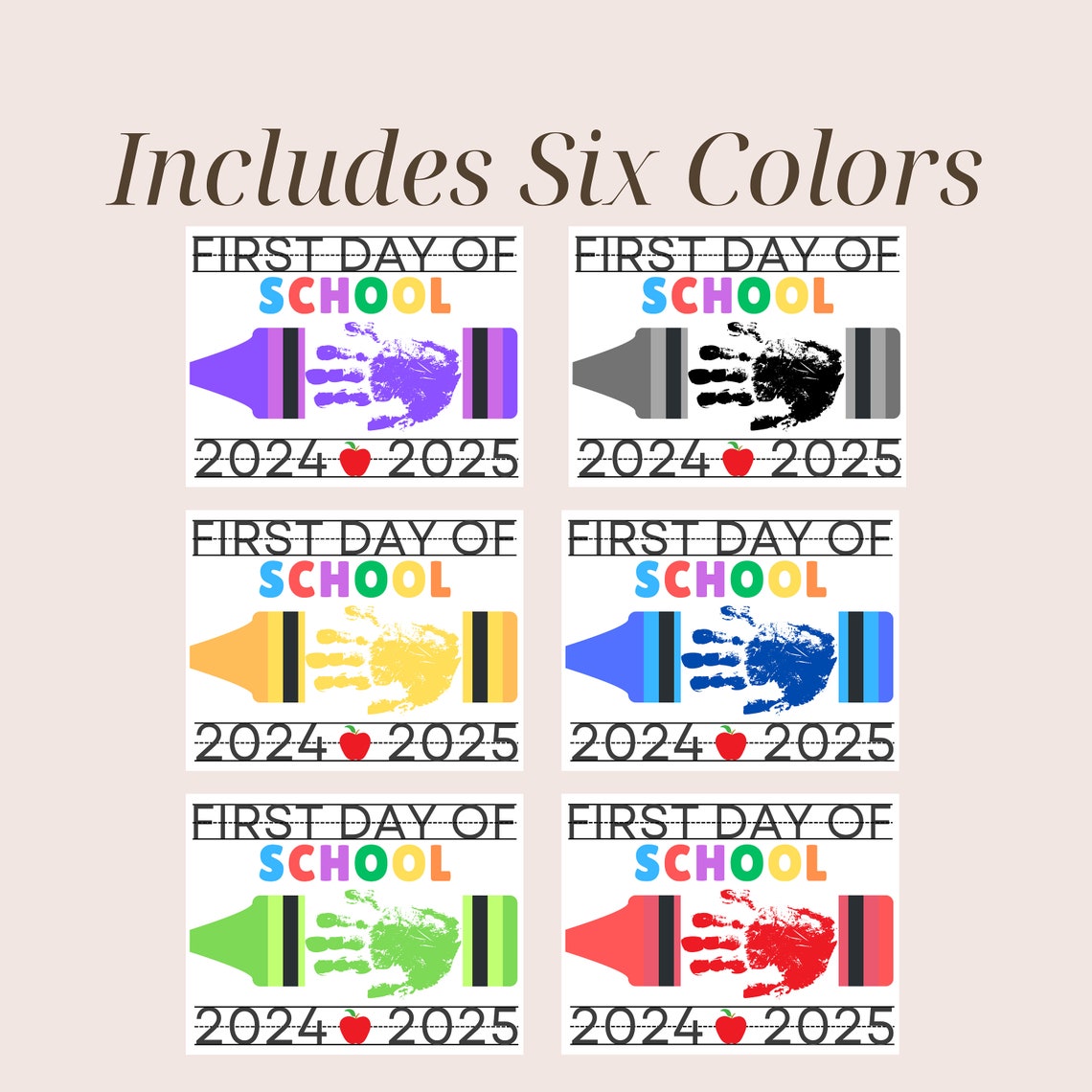 First Day of School Handprint Craft, Back to School Printable ...