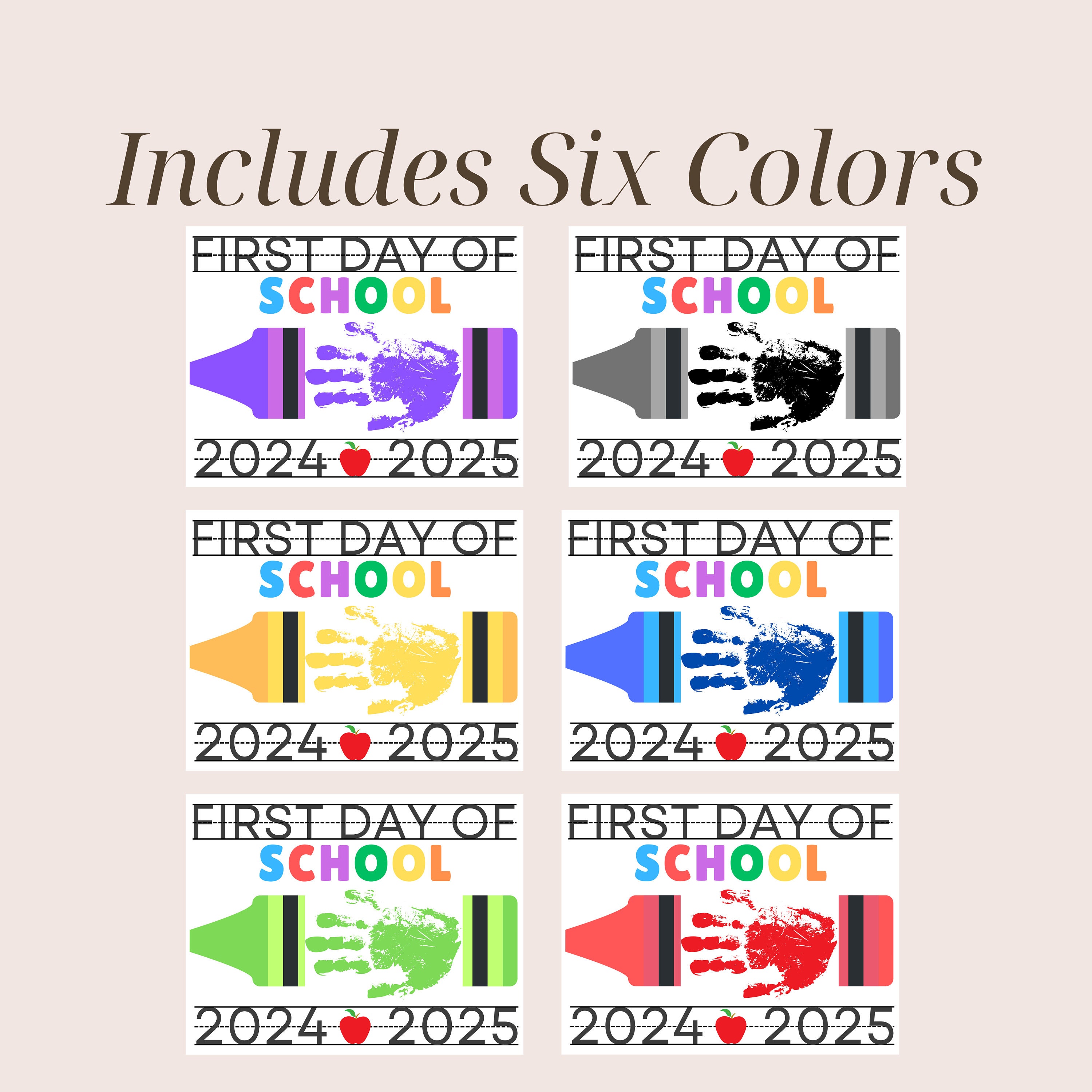 First Day of School Handprint Craft, Back to School Printable ...