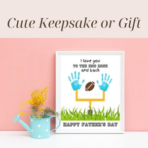 Father's Day Handprint Art, Fathers Day Activity, Football Handprint ...