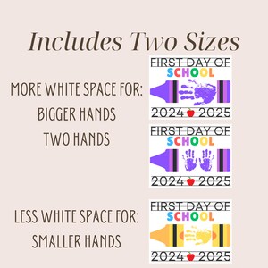 First Day of School Handprint Craft, Back to School Printable ...