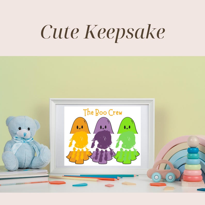 Halloween Boo Crew Ghost Handprint Art, Ghosts Pun Handprint Craft ...