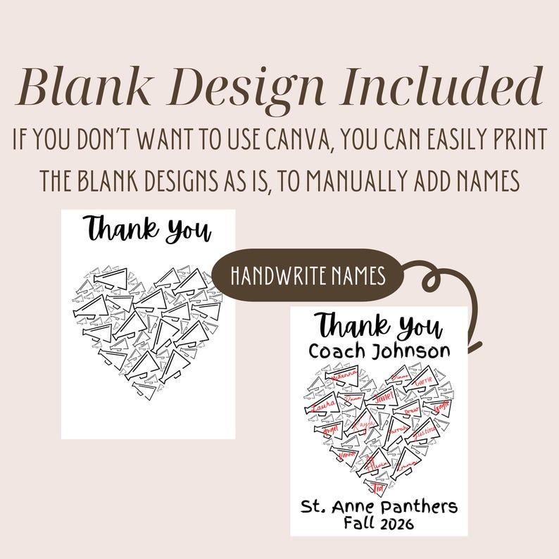 Editable Cheer Coach Appreciation Gift Printable, End of Season ...