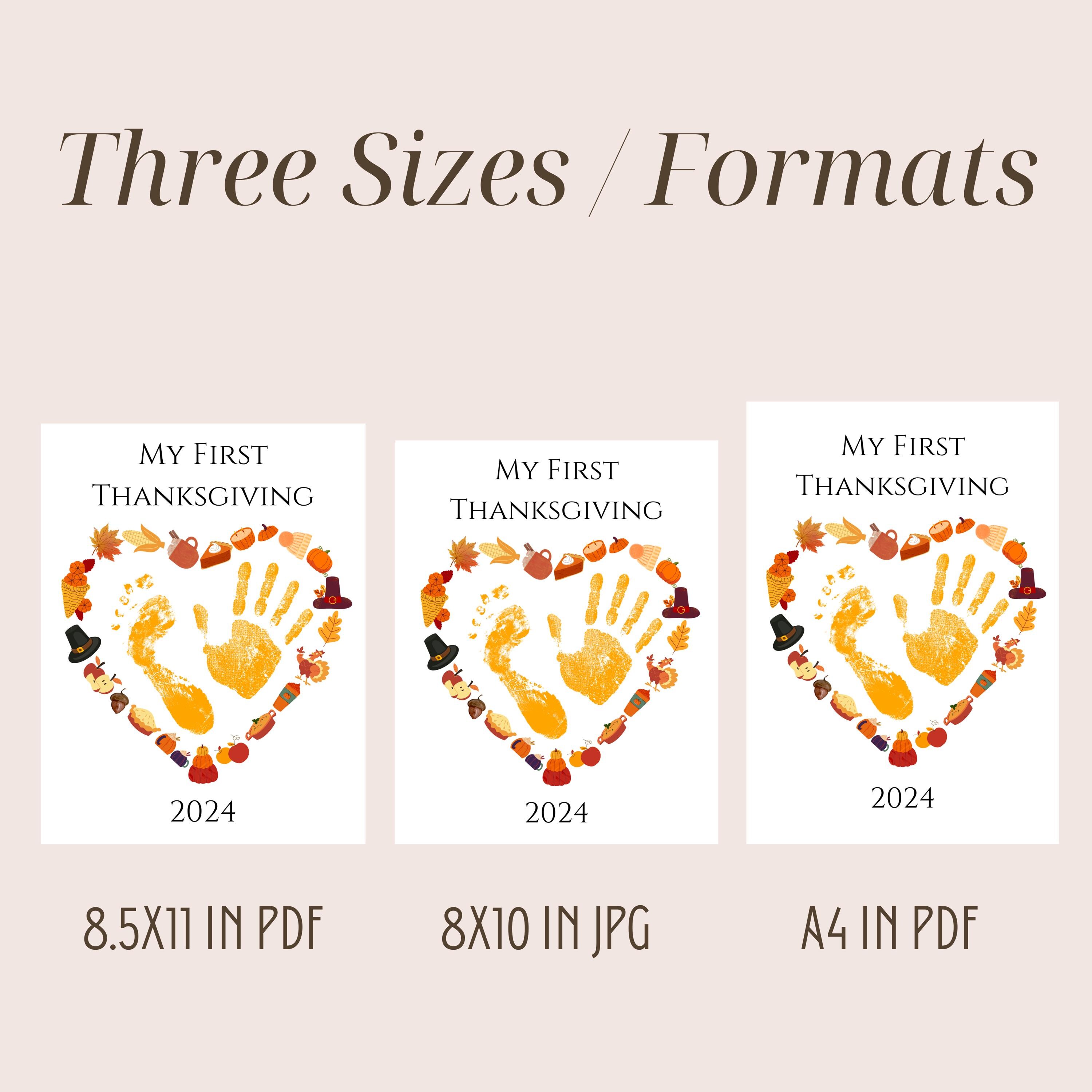 Baby’s First Thanksgiving Handprint Craft, Thanksgiving 2024 Handprint ...