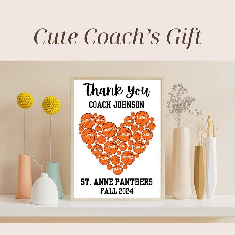 Editable Basketball Coach Appreciation Gift Printable, Signable ...