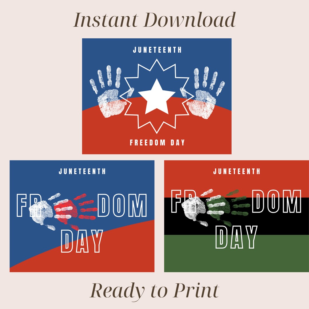 Juneteenth Handprint Art for Juneteenth Day, Juneteenth Activity for ...