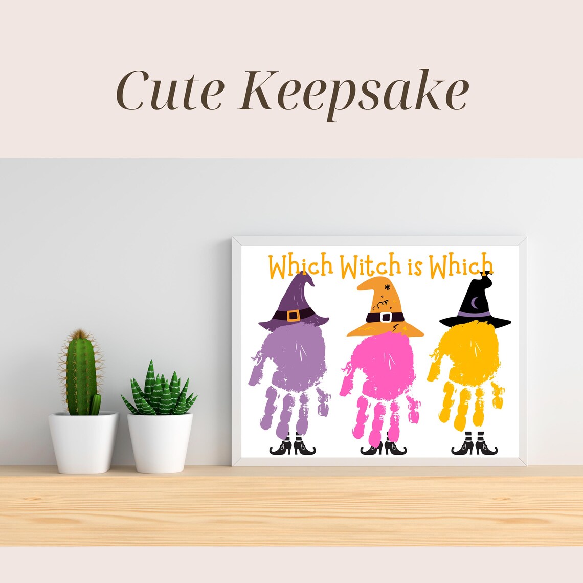 Halloween Witch Handprint Art, Witches Handprint Craft Pun, Multiple ...