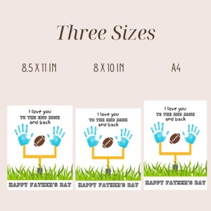 Father's Day Handprint Art, Fathers Day Activity, Football Handprint ...