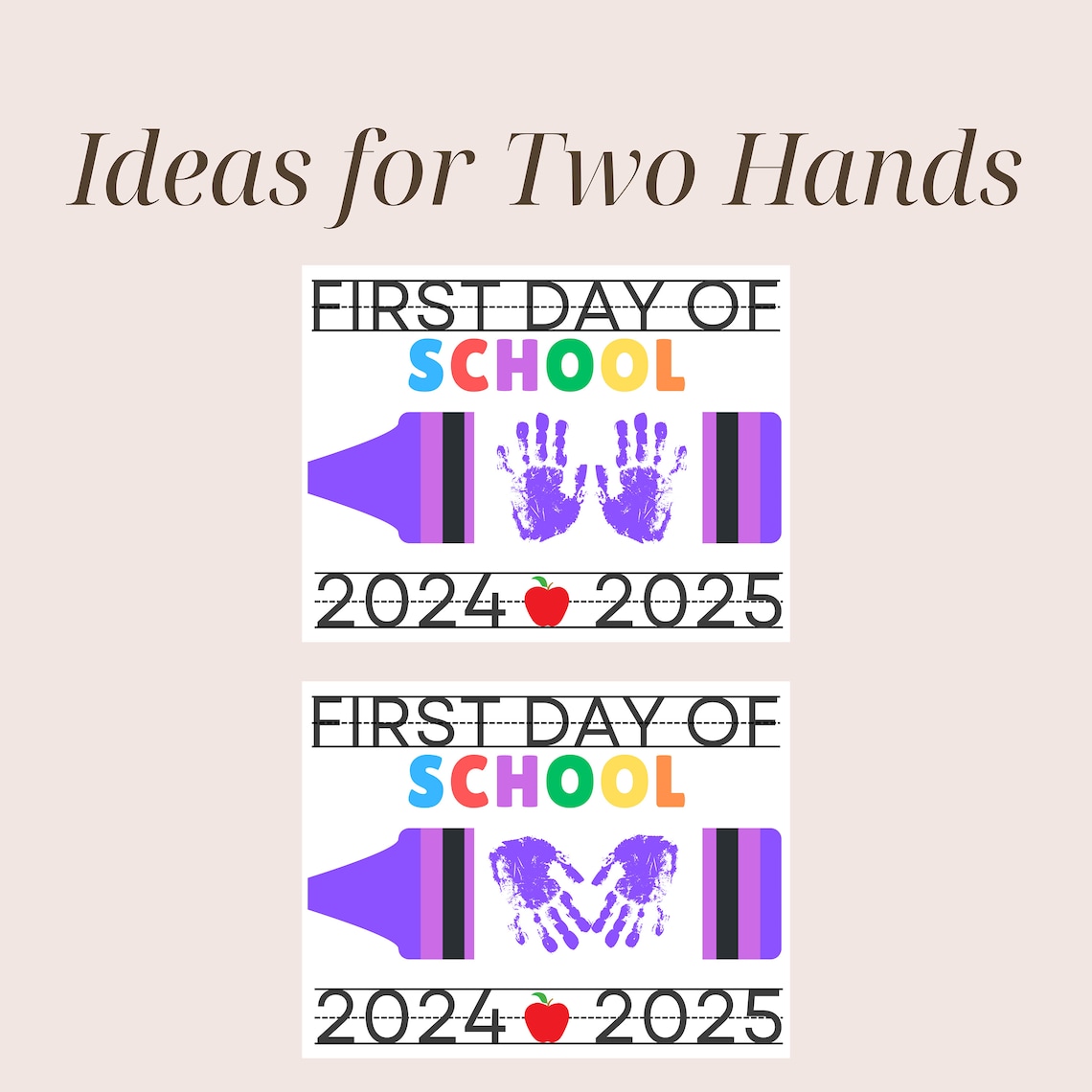 First Day of School Handprint Craft, Back to School Printable ...