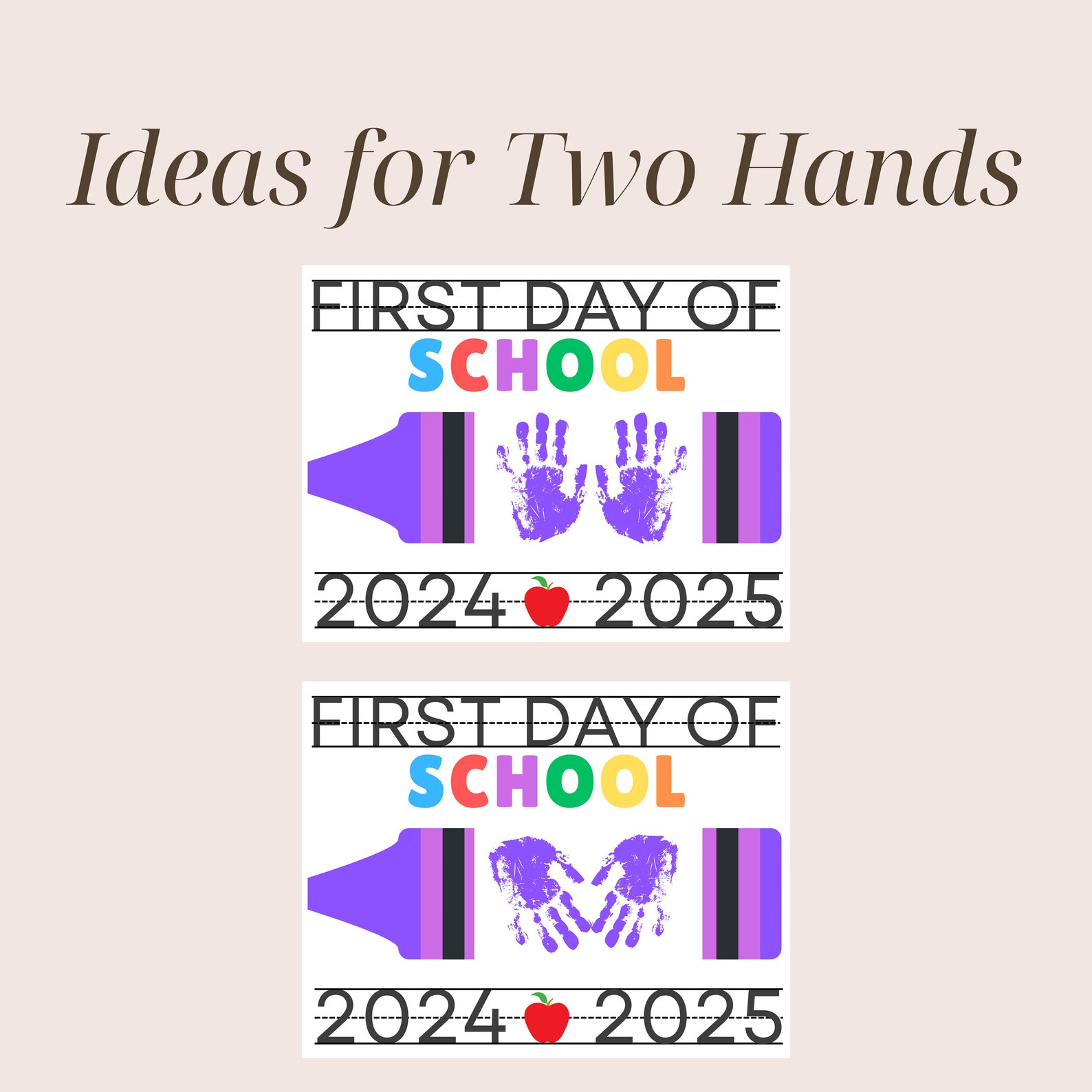 First Day of School Handprint Craft, Back to School Printable ...