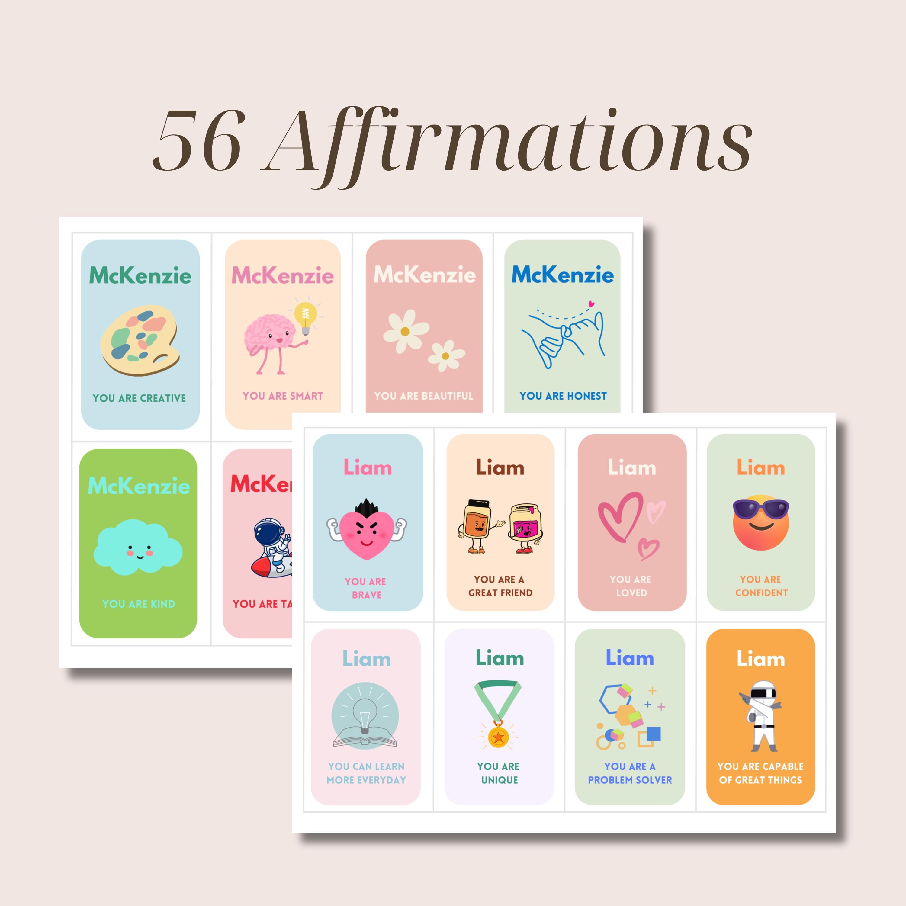 184 Lunchbox Notes for Kids, Printable Kids Affirmations, Lunchbox ...