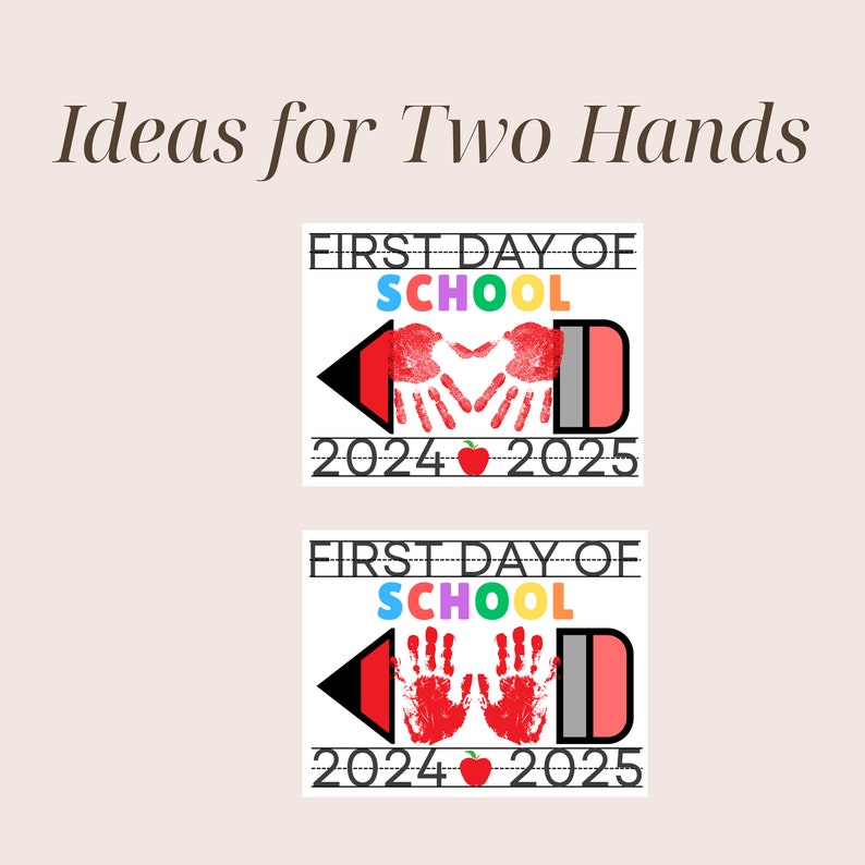 Pencil First Day of School Handprint Craft, Back to School Printable ...
