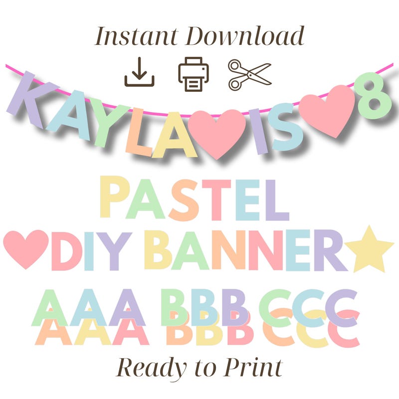 Rainbow Birthday Banner - Etsy