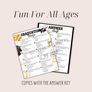 Graduation Trivia Game, Printable Graduation Quiz, Graduation Party ...