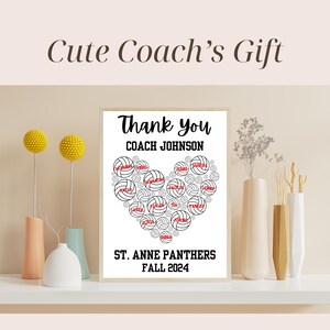 Editable Volleyball Coach Appreciation Gift Printable, End of Season ...