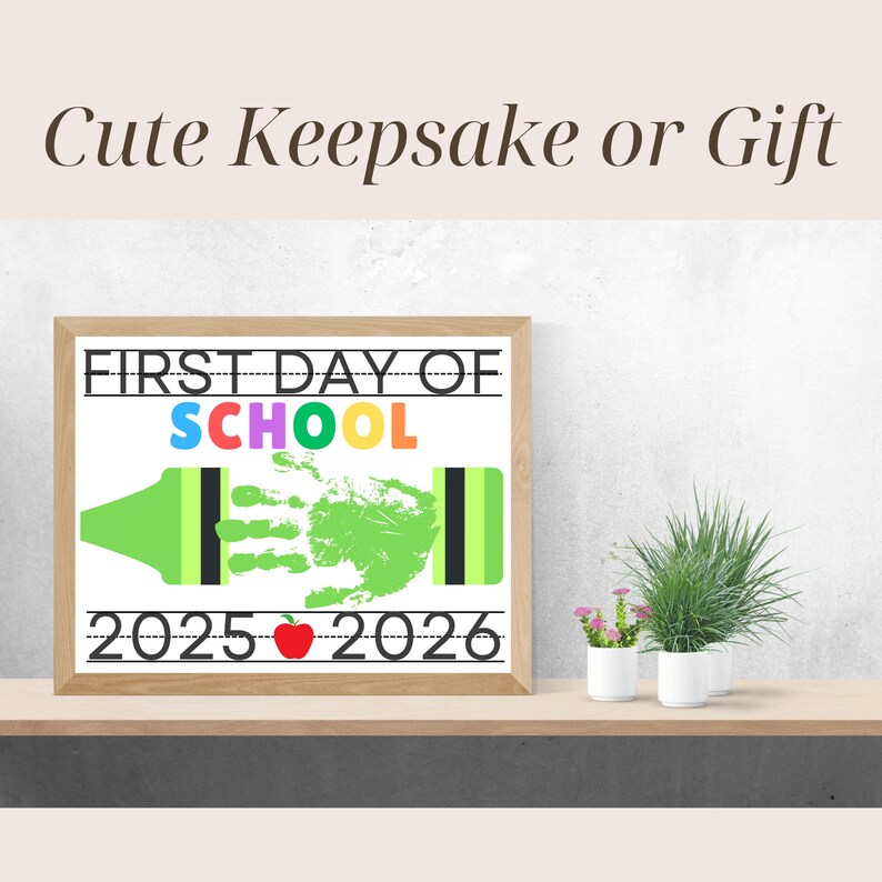 First Day of School Handprint Craft, Back to School Printable ...
