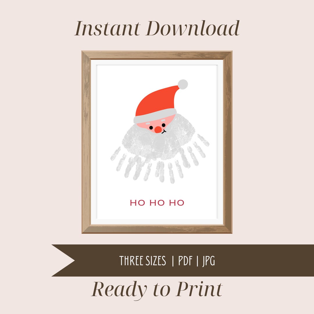 Santa Claus Handprint Craft, Christmas Handprint, Happy Holidays ...