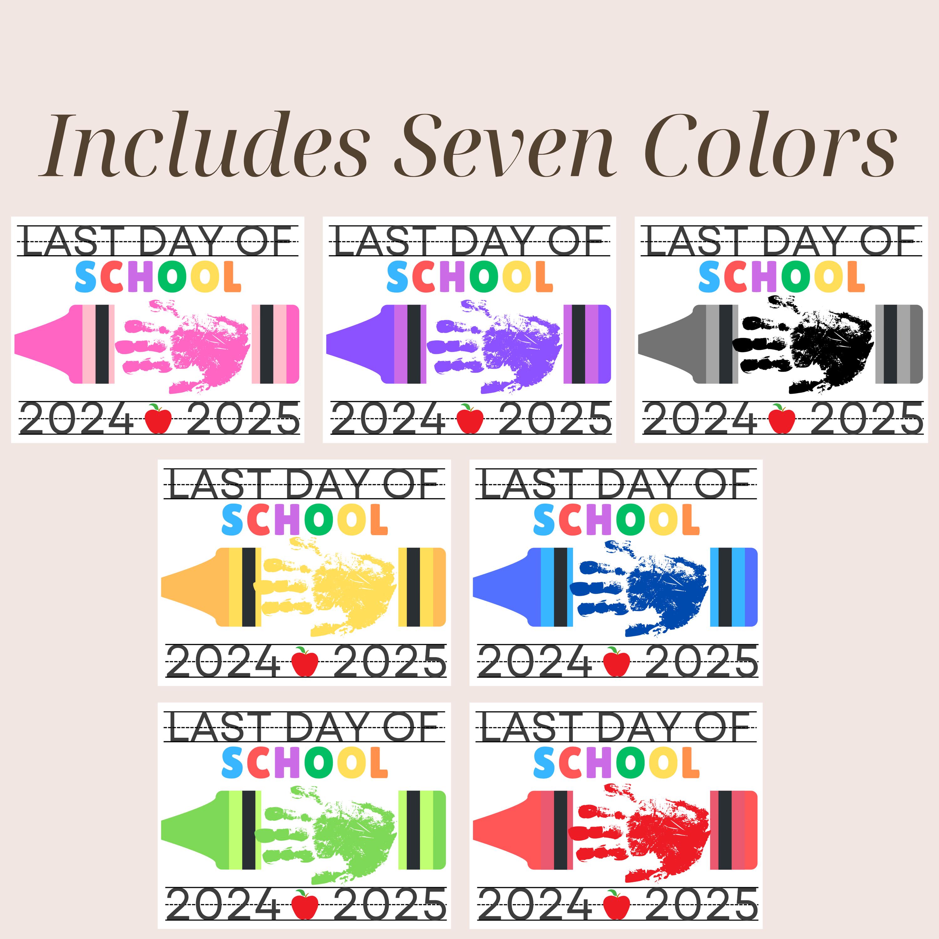 Last Day of School Handprint Craft, End of School Year Printable ...