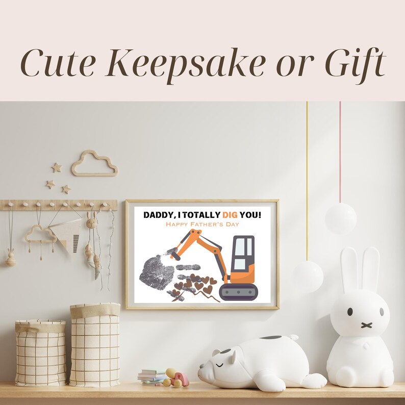 Father's Day Handprint Art, I Dig You Handprint, Gift for Dad From Kids ...