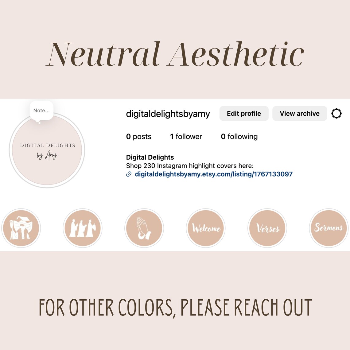 230 Christian Instagram Highlight Covers, Christ Neutral IG Story Icons ...