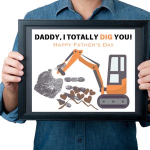 Father's Day Handprint Art, I Dig You Handprint, Gift for Dad From Kids ...