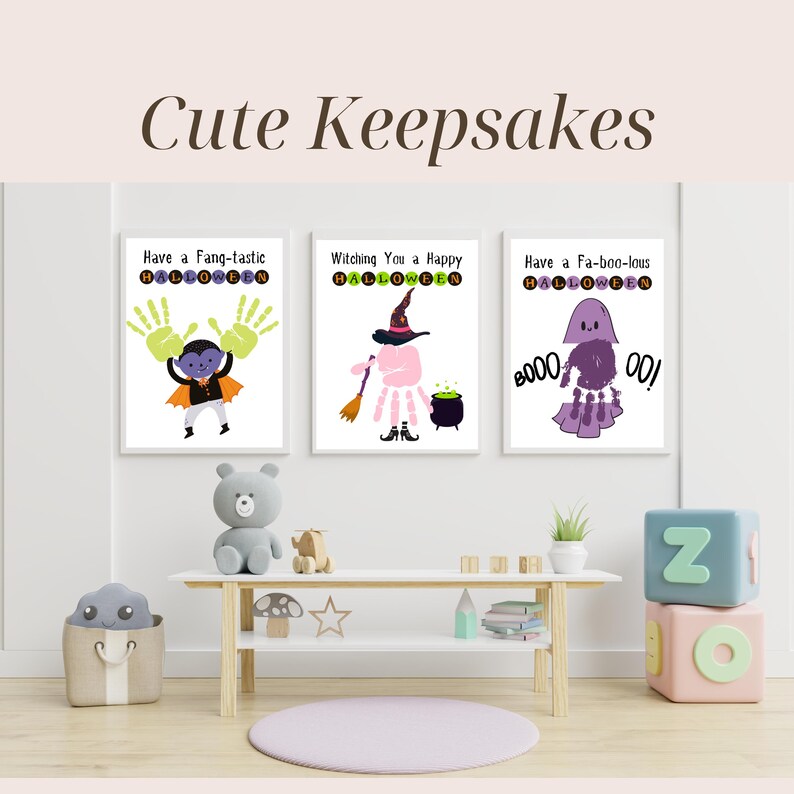 Halloween Handprint Bundle Printables, Witches Handprint Craft, Ghosts ...