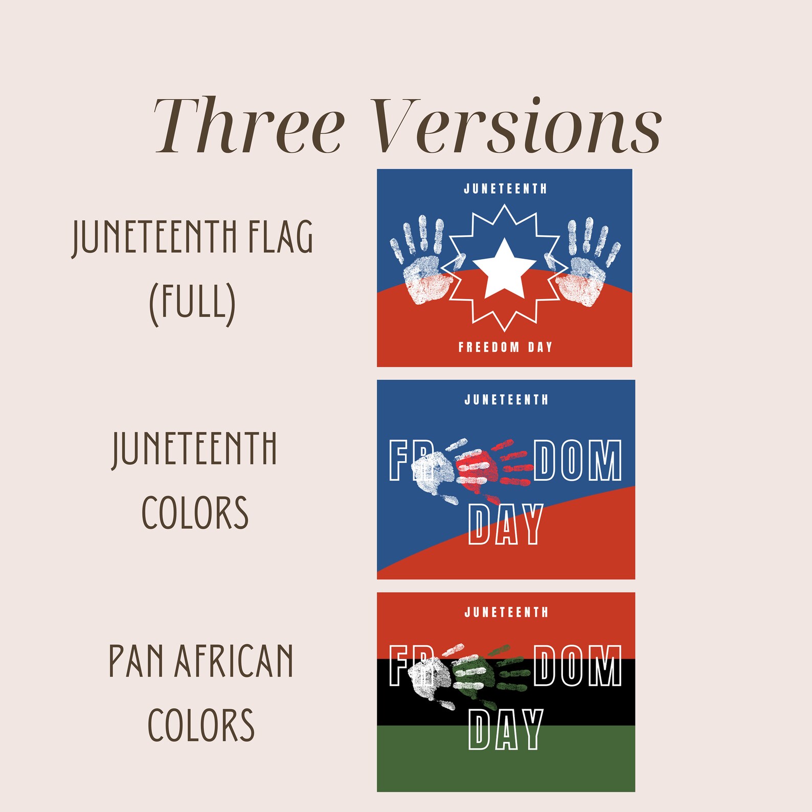 Juneteenth Handprint Art for Juneteenth Day, Juneteenth Activity for ...