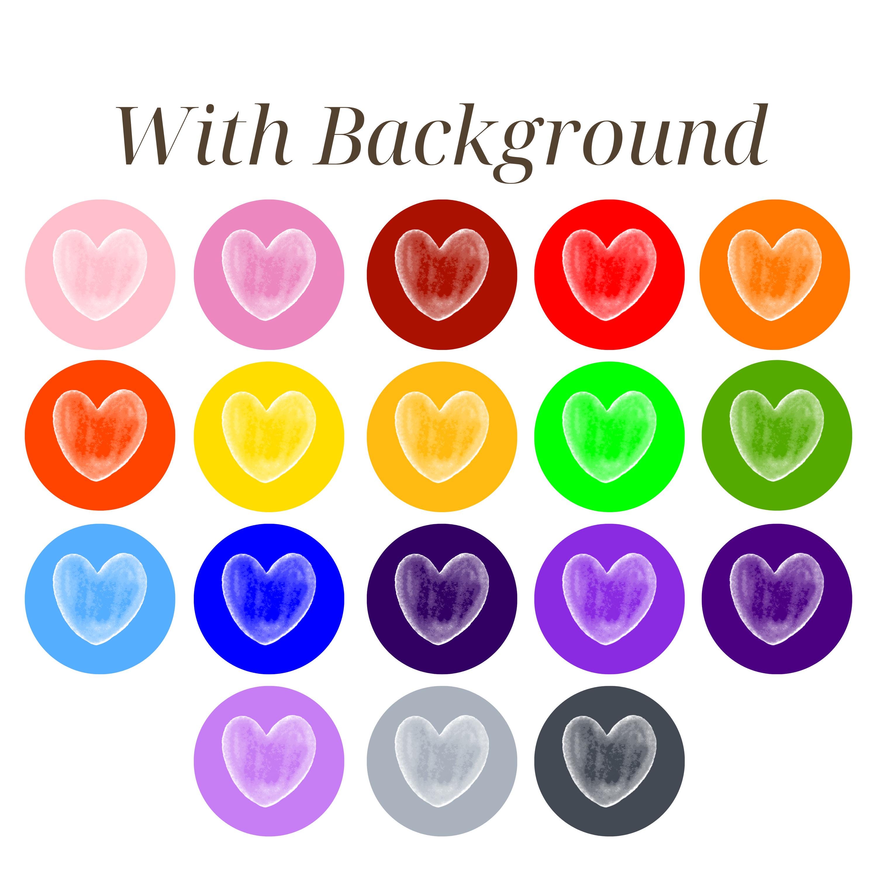 18 Colorful Instagram Highlight Covers, Rainbow Watercolor Hearts IG ...