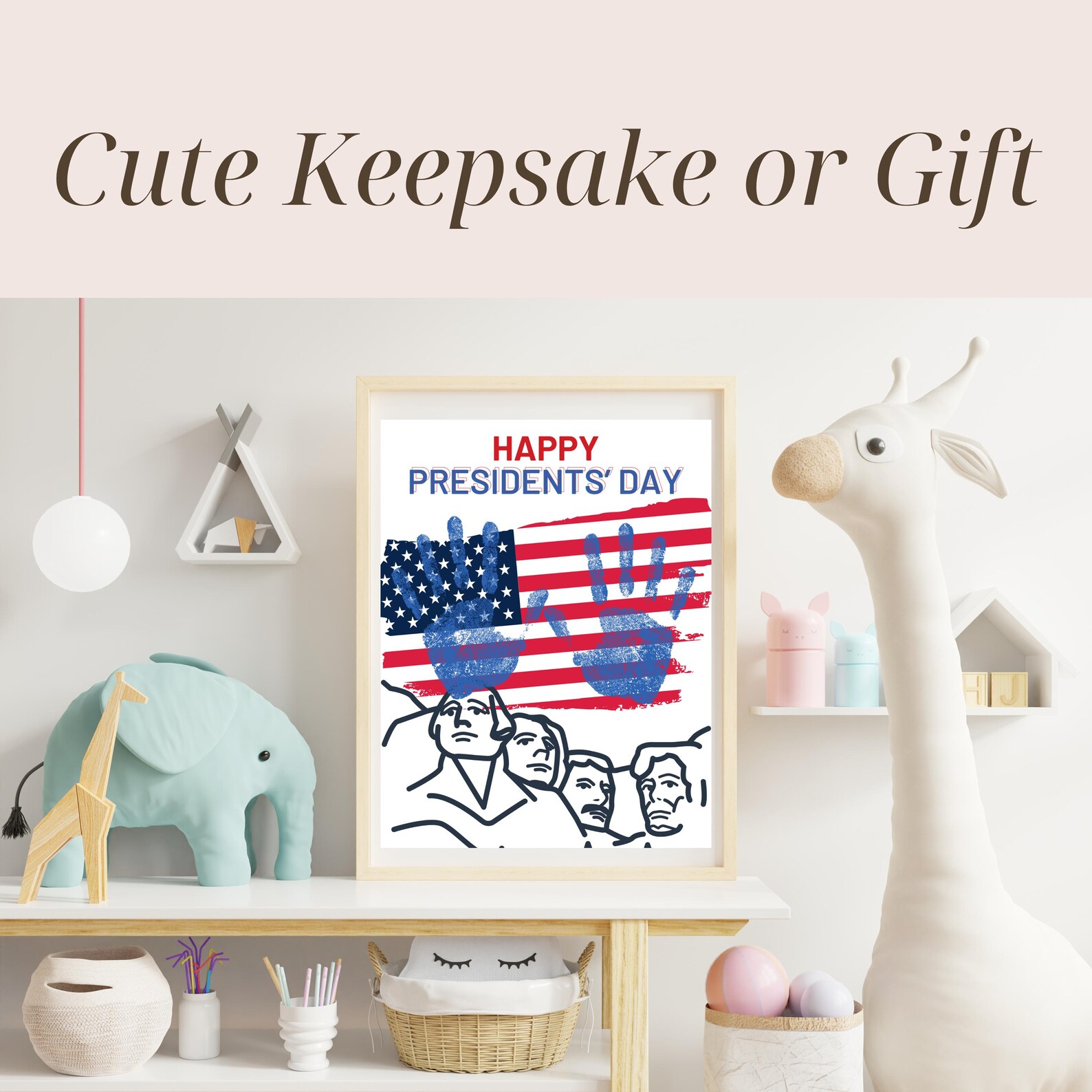 Flag Handprint Art for Presidents Day, Presidents Day Activity for ...