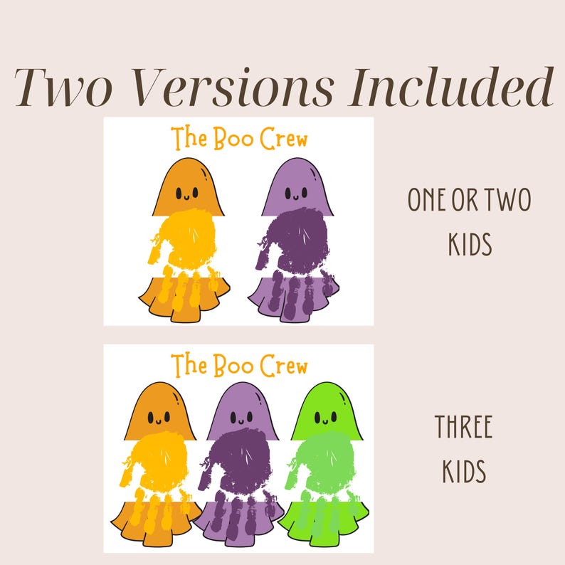 Halloween Boo Crew Ghost Handprint Art, Ghosts Pun Handprint Craft ...