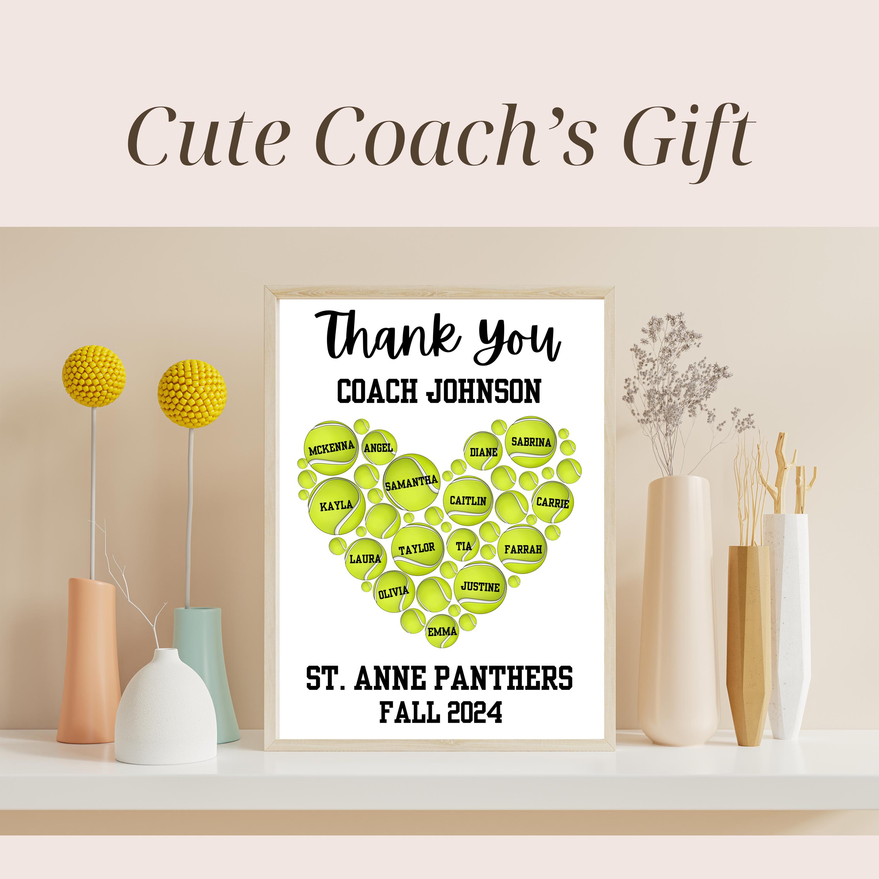 Editable Tennis Coach Appreciation Gift Printable, End of Season ...