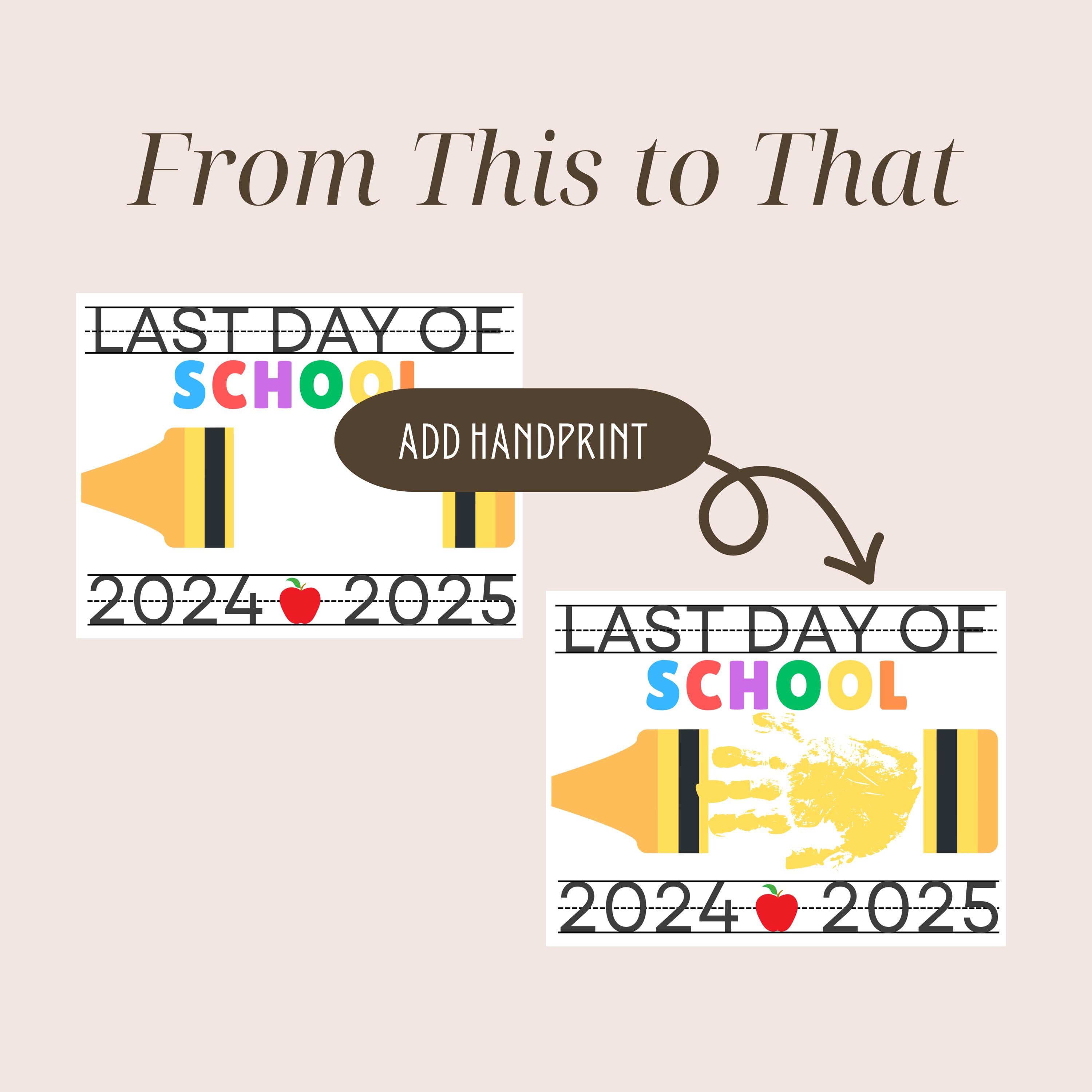 Last Day of School Handprint Craft, End of School Year Printable ...