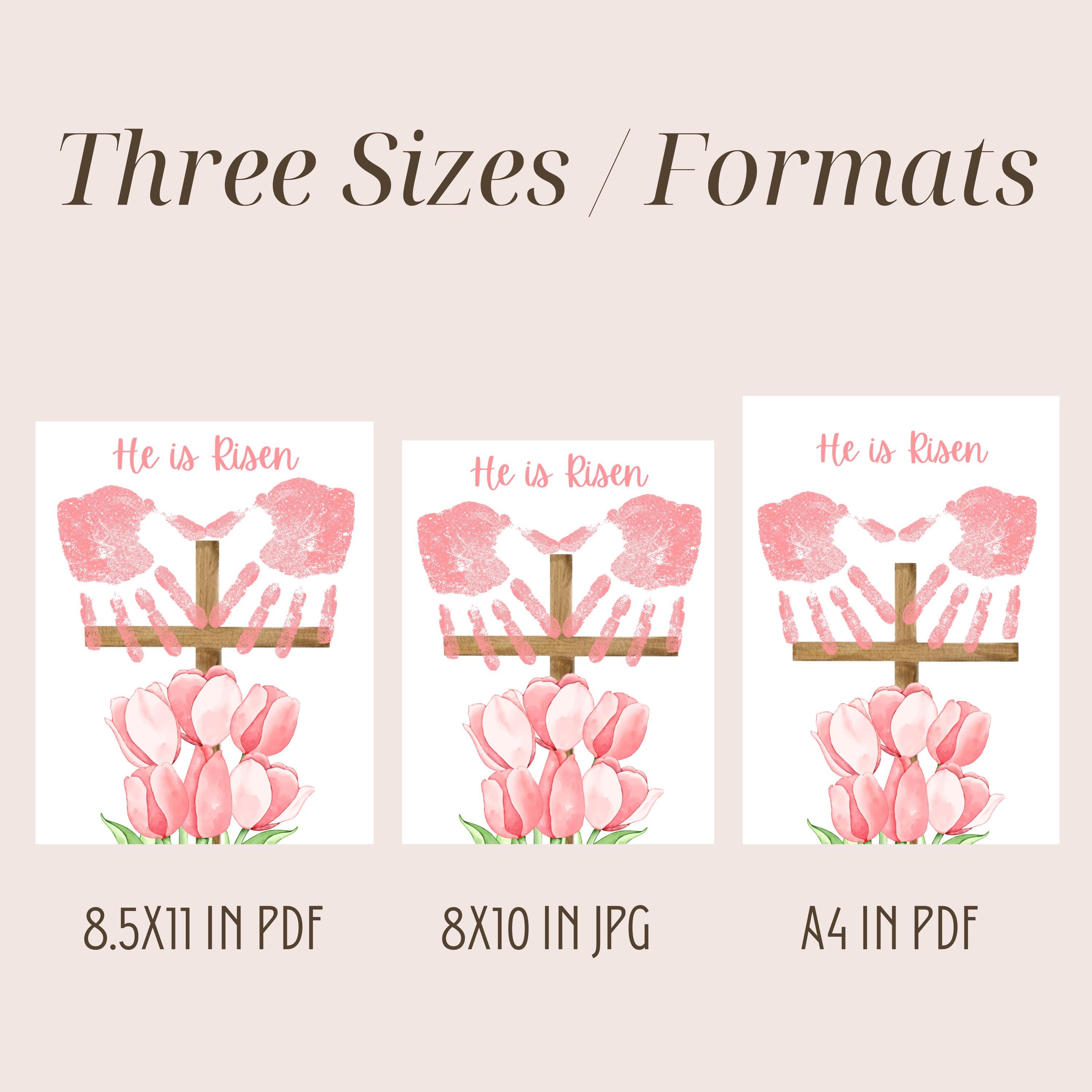 Easter Cross Handprint Craft for Kids, Easter DIY Art Printable, Sunday ...