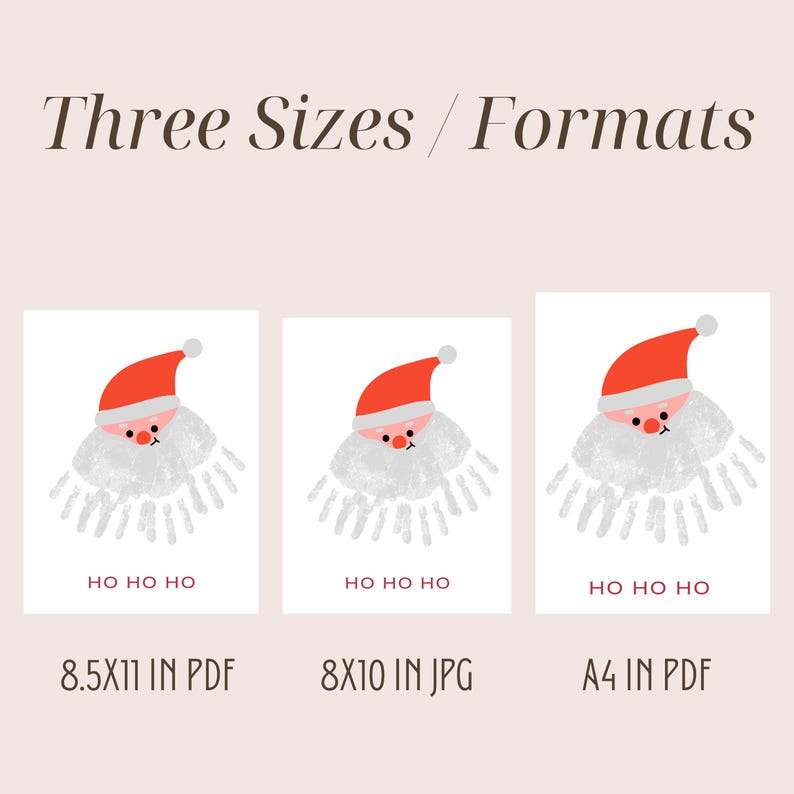Santa Claus Handprint Craft, Christmas Handprint, Happy Holidays ...