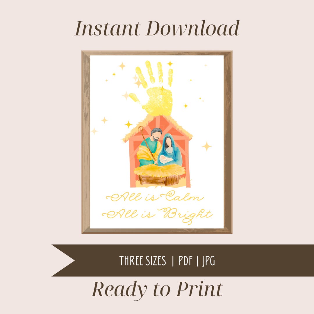 Sunday School Craft Christmas Handprint Art, Preschool Nativity ...