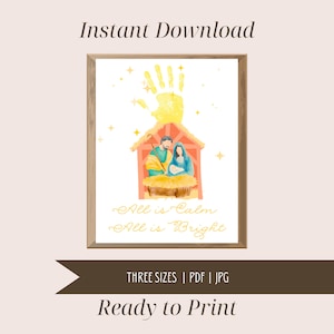 Sunday School Craft Christmas Handprint Art, Preschool Nativity ...