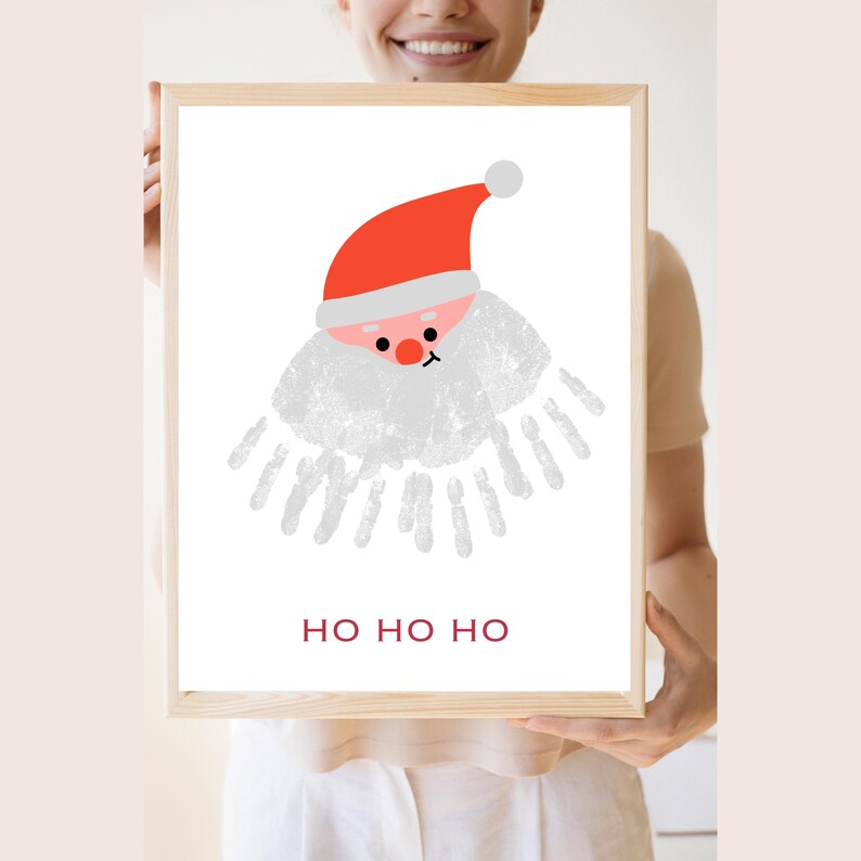 Santa Claus Handprint Craft, Christmas Handprint, Happy Holidays ...