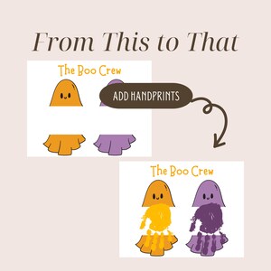 Halloween Boo Crew Ghost Handprint Art, Ghosts Pun Handprint Craft ...