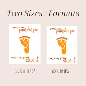 Sweet Like Pumpkin Pie Footprint, A Little Pumpkin Spice Handprint ...