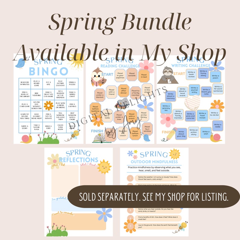 Spring Break Bingo for Kids, Spring Break Bingo Card, School Bingo ...